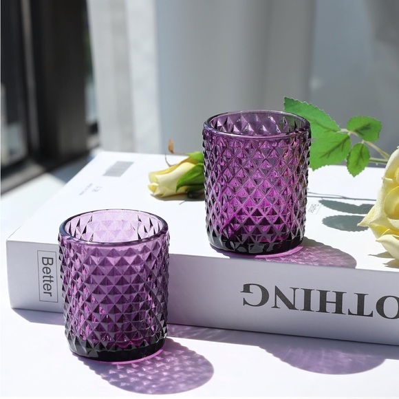 Accents | Set Of 2 Purple Votive Candle Holders New | Poshmark